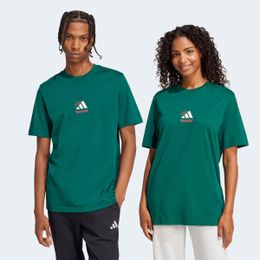 Herren T-Shirt "LOUNGE PIZZA GRAPHIC", gr&uuml;n, Gr. S, adidas Sportswear, Obermaterial: 100% Baumwolle, Shirts