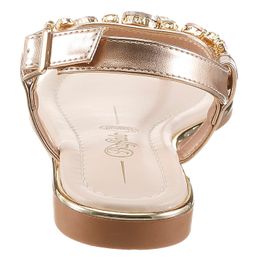 Buffalo Damen Sandale "KIRA ICE", Gr. 38rosegoldfarben, Lederimitat, Glitzer, metallic, Schuhe, Riemchensandale, Sommerschuh, Urlaubsandale, Memory