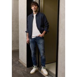 Street One MEN Herren Blousonsummer night blau, Gr. L, unifarben, Web, Obermaterial: 98% Baumwolle, 2% Elasthan. Futter: 100% Baumwolle, Jacken, mit