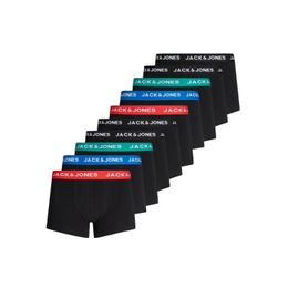 Jack & Jones JACK & JONES Herren Boxershorts "Boxershort JACHUEY TRUNKS 5 PACK 10er Pack", Gr. M, bunt, Obermaterial: 95% Baumwolle CO. 5% Elasthan EL., Unterhosen