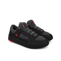Schn&uuml;rschuh DC Shoes "DC Metric", Herren, Gr. 7(39), grau (grau, grau, rot), Obermaterial:45.88% Leder, 32.94% Synthetikmaterial, 21.18% Microfaser;, Schuhe Schn&uuml;rschuh