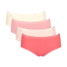Sloggi Damen Midislip "Basic+ Midi", Gr. 48, rosa, Single Jersey, Obermaterial: 95% Baumwolle, 5% Elasthan, Unterhosen, perfekter Sitz, besonders