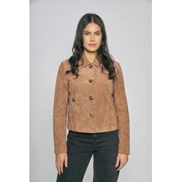 Freaky Nation Damen Lederjacke "Velvy-FN", braun, Gr. M, Oberstoff: 100% Leder. Futter: 100% Baumwolle, Jacken