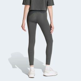 Damen Trainingstights "ESSENTIALS LINEAR COTTON", grau, Gr. S, adidas Sportswear, Obermaterial: 90% Baumwolle, 10% Elasthan, Hosen