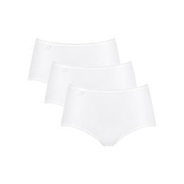Sloggi Damen Midislip "24/7 Microfibre", Gr. 44, wei&szlig;, Microfaser, Obermaterial: 88% Polyamid, 12% Elasthan, unifarben, Unterhosen, Microfaser,
