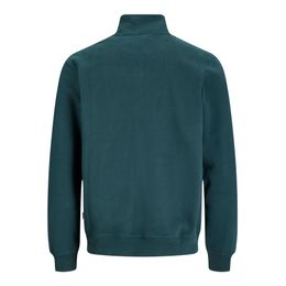 Jack & Jones JACK & JONES Herren Sweater "JORBLEECKER BRANDING SWEAT HIGH NECK BF"forest river detail:jj, Gr. M, unifarben, angeraute Sweatware, Obermaterial: 70%