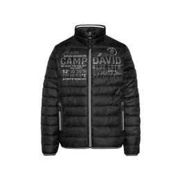 CAMP DAVID Herren Outdoorjacke, schwarz, Gr. 4XL, bedruckt, bestickt, Steppware, Material Oberstoff: 100% Polyester, Futter: 100% Polyester, F&uuml;llung: