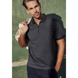 Street One MEN Herren Poloshirtschwarz ink blau, Gr. M, unifarben, Web, 85% Baumwolle, 15% Polyester, Shirts, im soften Baumwoll-Mix