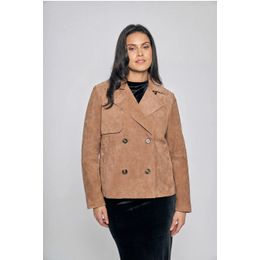 Freaky Nation Damen Lederjacke "Lederjacke-FN"braun, Gr. S, Oberstoff: 100% Leder. Futter: 100% Baumwolle, Jacken