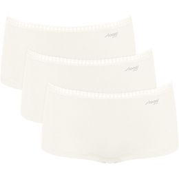 Sloggi Damen Panty "GO Crush", Gr. XL, wei&szlig;, Single Jersey, Obermaterial: 95% Baumwolle, 5% Elasthan, Unterhosen, mit Spitzendetails, Cotton-Mix
