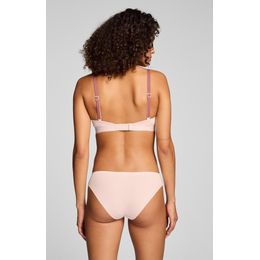 Puma Damen Slip "Puma WOMEN INVISIBLE COTTON BRIEFS 2P", Gr. M, beige, Jersey, Obermaterial: 88% Baumwolle, 12% Elasthan, Unterhosen, nahtlose R&auml;nder