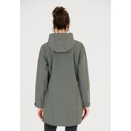 WEATHER REPORT Damen Softshelljacke "Lilan", grau, Gr. 38, unifarben, 96% Polyester, 4% Elasthan, Jacken, mit langem Schnitt und wasserdichter