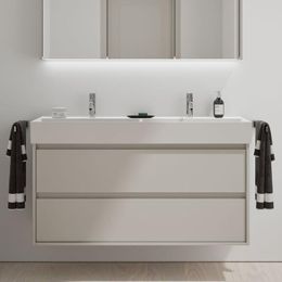 Burgbad Devio Schrank mit Keramik-Doppelwaschtisch, 2 Ausz&uuml;ge, SHKF121F7216C0001,