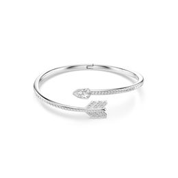Swarovski Damen Armspange "Schmuck Geschenk Idyllia Armreif", L, Metallmetallfarben, kristallwei&szlig;, kristallwei&szlig;, Metall, Armb&auml;nder, mit Swarovski