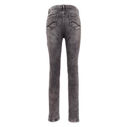 Zero Damen Slim-fit-Jeans "Damen Style ORLANDO Straight Leg 32 Inch", blau, Gr. 36, unifarben, Denim/Jeans, Obermaterial: 94% Baumwolle 5%