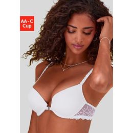 Lascana Push-up-BH 'Fabia' wei&szlig; Gr. 80C. Vergr&ouml;&szlig;ert Optisch Die B&uuml;ste und mit B&uuml;gel