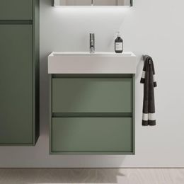 Burgbad Devio Schrank mit Keramik-Waschtisch, 2 Ausz&uuml;ge, SHKF061F7215C0001,