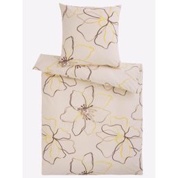 HEINE HOME Bettw&auml;sche, Natur, Gr. 155x220 cm + 80x80 cm, Bettw&auml;sche, 100% Baumwolle
