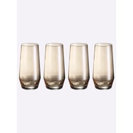IMPRESSIONEN Gl&auml;ser-Set, Bunt, Gr. H/B/T ca. 14,5x7,5x7,5 cm, Haushaltshelfer, Material: Glas
