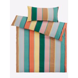 HEINE HOME Bettw&auml;sche, Bunt, Gr. 135x200 cm + 40x80 cm, Bettw&auml;sche, 100% Baumwolle