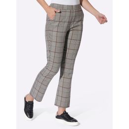 Heine Damen Schlupfhose, Natur, Gr. 40, 7/8-Hose, Material: Polyester