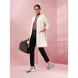 Heine Damen Jacquardstrickjacke, Natur, Gr. 36, Longstrickjacken, Material: Polyamid