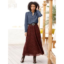 Heine Damen Langarm-Bluse, Blau, Gr. 36, Blusen langarm, Material: Lyocell