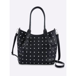 Heine Damen Tasche, Blau, Handtaschen, Material: Synthetik