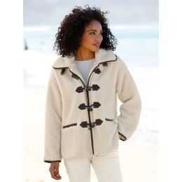 Heine Damen Teddyjacke, Natur, Gr. 34, Winterjacken, Material: Polyester