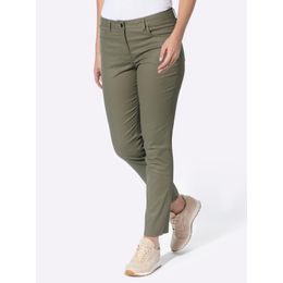 Heine Damen 5-Pocket-Hose, Gr&uuml;n, Gr. 36, 7/8-Hose, Material: Baumwolle