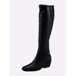 Heine Damen Stiefel, Schwarz, Gr. 39, Stiefel, Material: Synthetik