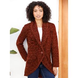 Heine Damen Longstrickjacke, Braun, Gr. 46, Strickjacken, Material: Polyester