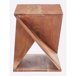 HEINE HOME Beistelltisch, Natur, Gr. H/B/T ca. 50/40/40 cm, Beistell- & Couchtische, Material: Akazie