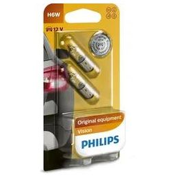 Philips H6W (2 Stk.) 12036B2 Gl&uuml;hlampe, R&uuml;ckfahrleuchte,Gl&uuml;hlampe, Kennzeichenleuchte,Gl&uuml;hlampe, Park-/Positionsleuchte,Gl&uuml;hlampe, Blinkleuchte,Gl&uuml;hla