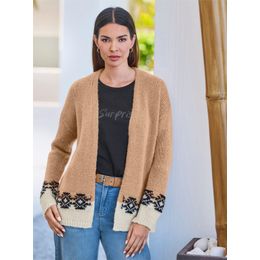 Heine Damen Cardigan, Braun, Gr. 46, Strickjacken, Material: Polyacryl