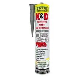 Petec Karossie & Dichtmasse grau (310 ml) 94630 Metall-Klebstoff,Karosserieklebstoff,Hybridklebstoff,Universalklebstoff Grau