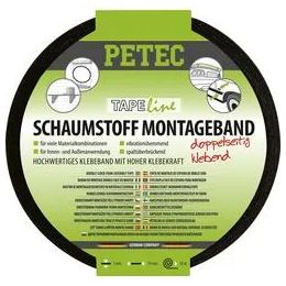 Petec Montageband (19mm x 10m) 87200 Klebeband schwarz