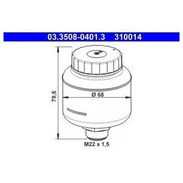 ATE Ausgleichsbeh&auml;lter, Bremsfl&uuml;ssigkeit 03350804013 f&uuml;r STEYR MAN MERCEDES-BENZ