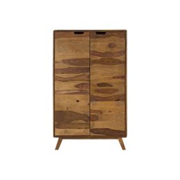 Highboard Sheesham 90x40x145 natur sandgestrahlt lackiert MALM&Ouml; 2 #208