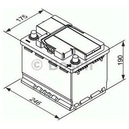 Bosch T3 - 12V 55Ah 420A 0 092 T30 050 Starterbatterie f&uuml;r MERCEDES-BENZ 0025414001 A0025414001