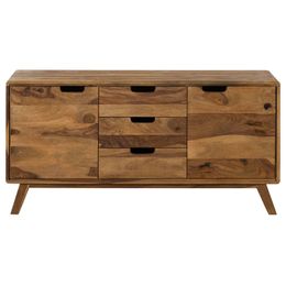 Sideboard Sheesham 134x40x65 natur sandgestrahlt lackiert MALM&Ouml; 2 #207
