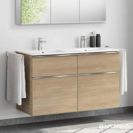 evineo ineo4 Unterschrank B: 120 cm, 4 Ausz&uuml;ge, mit Griff, f&uuml;r evineo ineo Doppelwaschtisch,, BE0203OA,