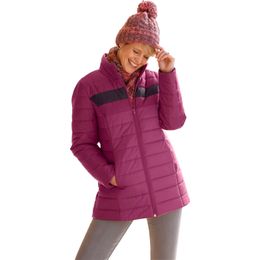 Damen Steppjacke in l&auml;ngerer Form, winterwarm malve-aubergine, Gr&ouml;&szlig;e 50