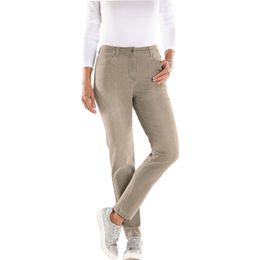 CR&Eacute;ATION L Damen Jeans mit Glitzersteinchen sesam Gr&ouml;&szlig;e 27