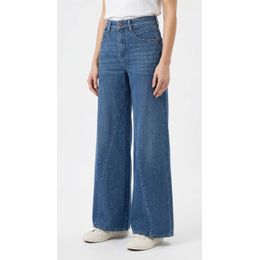 MAC Damen Weite Jeans "WIDE extreme"blau authentic used, Gr. 42, unifarben, Denim/Jeans, Obermaterial: 82% Baumwolle, 17% Lyocell, 1% Elasthan,