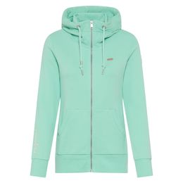 Ragwear Damen Kapuzensweatjacke "NESKIA ZIP B O", gr&uuml;n, Gr. XXL, unifarben, Sweatware, Obermaterial: 95% Baumwolle, 5% Elasthan, Sweatjacken, mit