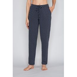 JOOP! JOOP Damen Pyjamahose "Cosy", Gr. 36, blau, Obermaterial: 95% Baumwolle, 5% Elasthan, gemustert, Hosen, mit Tunnelzug und Bindeband,