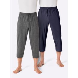 w&auml;schepur W&Auml;SCHEPUR Herren 3/4-Hose, Gr. 52, blau, 100% Baumwolle, 55% Baumwolle, 45% Polyester, meliert, unifarben, Hosen