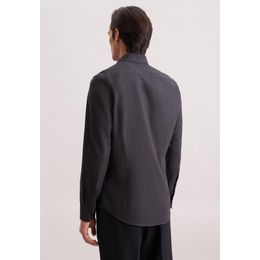 Seidensticker Herren Flanellhemd "Schwarze Rose"dunkelgrau, Gr. 41, unifarben, 100% Baumwolle, Hemden, X-Slim 1/1 Kentkragen Uni