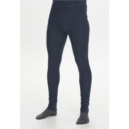 WHISTLER Herren Lange Unterhose "BRADLEY", Gr. S, blau, 45% Wolle, 45% Polyester, 10% Elasthan, meliert, Unterhosen, mit hohem Merinowolle-Anteil